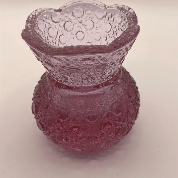 Other | Vintage Small Pink Glass Container Or Vase Figurine | Poshmark